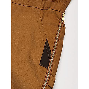 Dickies Men's Premium Insulated Bib Overall, Brown Duck, XX-Large/Short