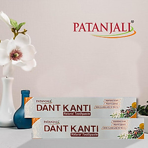 Patanjali Dant Kanti Natural Toothpaste 100gm / 3.38 fl oz - (Pack of 10)