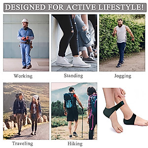 ASRAM Unisex Gel Heel Cushion Insert Pads, Black and White Guarantee