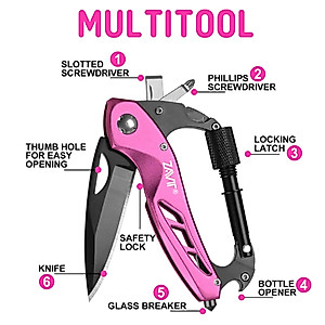 Gifts for Mom Women, Wife - Christmas P-ink Multitool, Stocking Stuffers, Girlfriend, Best Friends, Unique Gift ldeas for Women, Cool Gadgets, Mother's Day, Valentines Day Birthday Gifts for Women