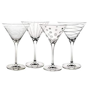Mikasa Cheers Martini Glass, 10-Ounce, Set of 4