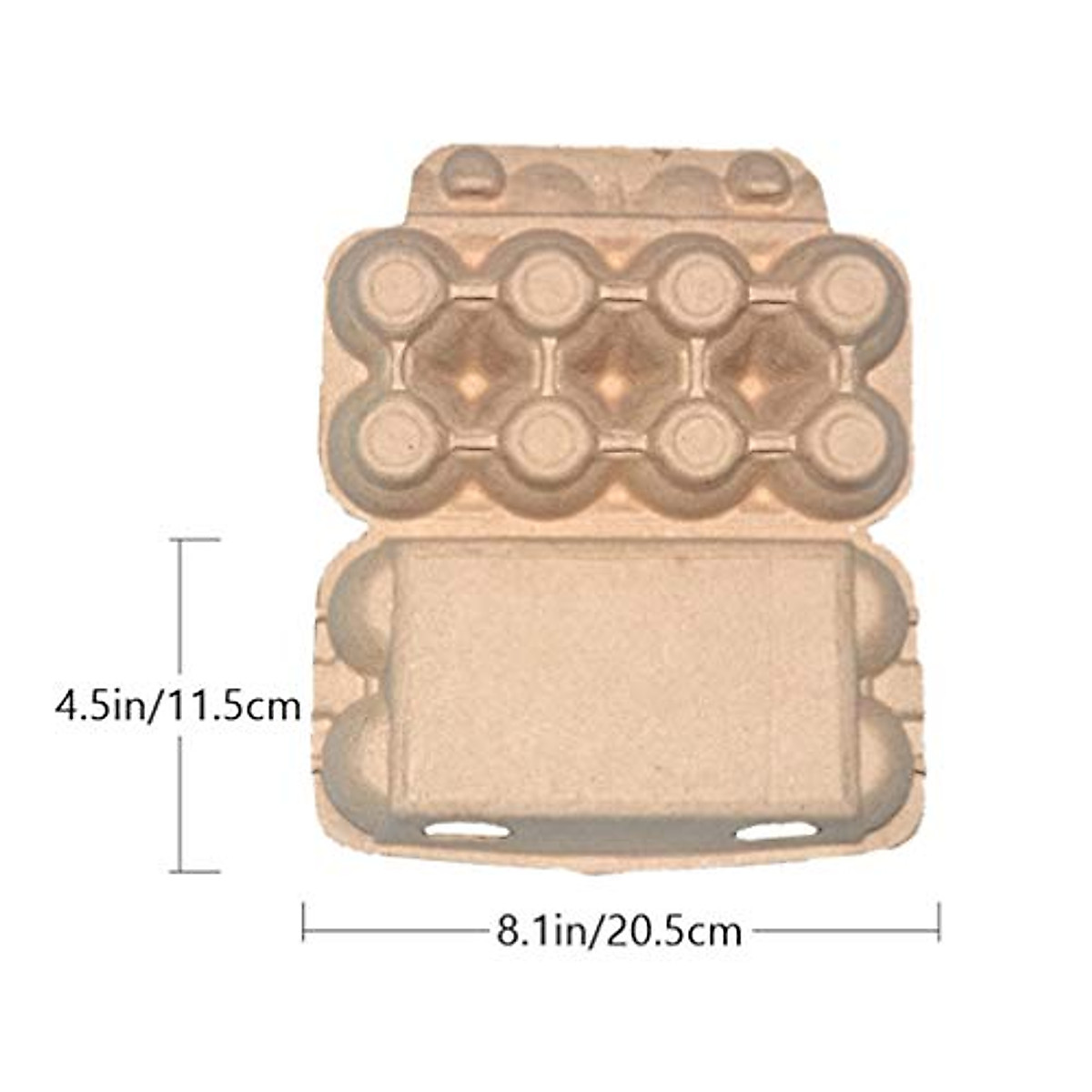 DOITOOL 20PCS Egg Cartons for Chicken Eggs 6 Counts Egg Crates for Farmers Market, Half Dozen Egg Cartons Natural Pulp Egg Cartons 6 for Chicken Eggs Storage