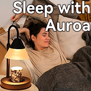 Dimmable Candle Warmer Lamp, Candle Melter with Adjustable Height & Heat, Electric Metal Top-Down Light Heat Melting Wax Fits Large Jar, Scented Candle Holder for Christmas Gift, Black