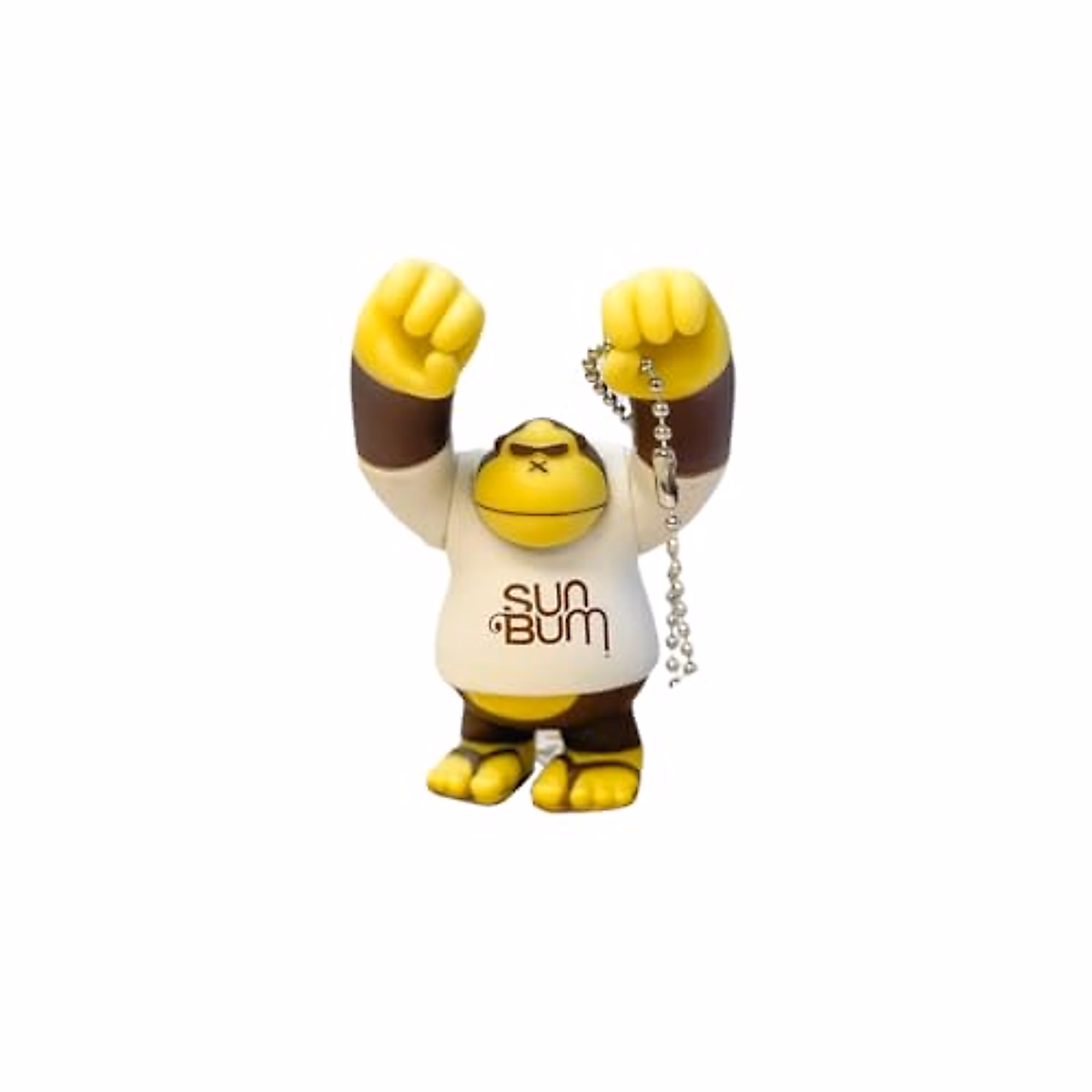 Sun Bum Sonny 3" Figure Key Chain, Brown/Yellow
