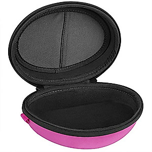 Geekria NOVA Headphone Case for Foldable Over-Ear Headphones, Replacement Hard Shell Travel Carrying Bag with Cable Storage Compatible with Jabra, Sennheiser Headsets (Dark Pink)
