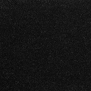 Flash Furniture Harbold Indoor/Outdoor Coir Doormat - Solid Black Fibers - 18" x 30" - Non-Slip Backing