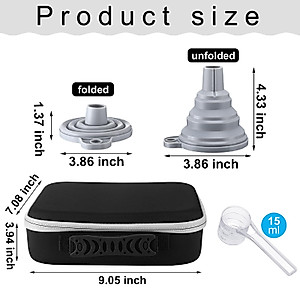 Newtay Travel Powder Container Set Include Powder Container, Protein Powder Funnel, Spoon and Stickers, Portable Protein Powder Supplement Container Protein Powder Dispenser with Case for Workout