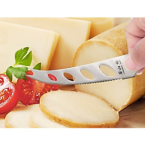 Cangshan N1 Series German Steel Forged Tomato and Cheese Knife, 5" Blade, Silver