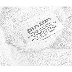 Amazon Brand – Pinzon Unisex Terry Bathrobe 100% Cotton, White, Medium / Large