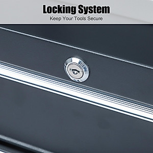 Winado 4-Drawer Tool Chest with Wheels & Lock & Key, Heavy Duty Cart Rolling Tool Box on Wheels, Metal Storage Cabinet, Rolling Tool Cart with Drawers for Garage, Warehouse & Repair Shop