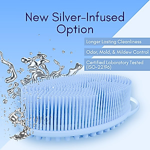 Avilana Silicone Body Scrubber – Dual-Sided Silicone Loofah for Shower, Body Scrubber for Men & Women, Gentle Loofa Alternative, Easy-to-Clean Silicone Body Scrubber Exfoliator