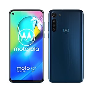 Motorola Moto G8 Power XT2041-3 Dual-SIM 64GB (GSM Only | No CDMA) Factory Unlocked 4G/LTE Smartphone (Capri Blue) - International Version