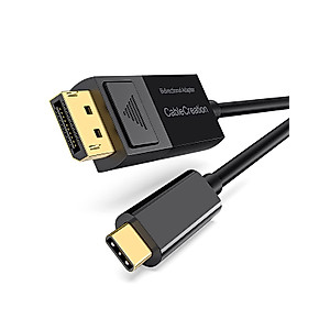 CableCreation 8K USB C to DisplayPort Cable 6FT [HDR, 8K@60Hz, 4K@144Hz, 2K@240Hz] Type C Cable to DP 1.4 Compatible with Thunderbolt 3/4, iPhone 16 15 Pro Max Plus MacBook Pro/Air iPad XPS Galaxy S24