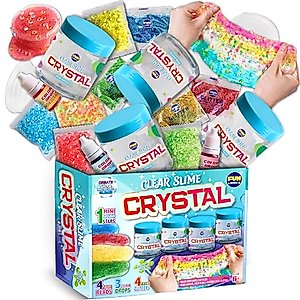 35.16 FL OZ Crystal Clear Slime for Kids, FunKidz 4 Pack Huge 1040 ML Glassy Slime Pack Toy Premade Water Slime Kit for Girls Boys Party Gift