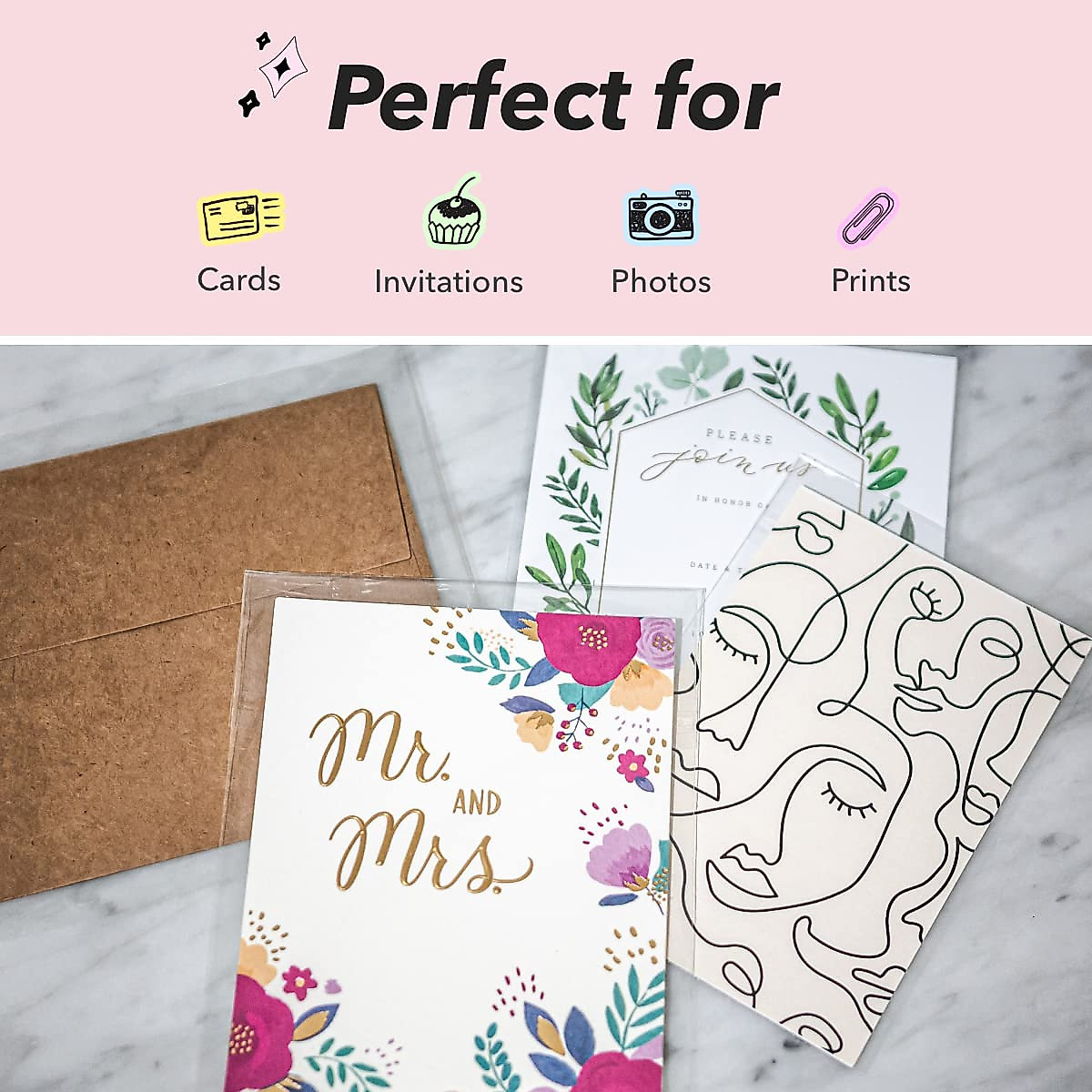 Pack It Chic - 5” X 7” (200 Pack) Clear Resealable Polypropylene Bags - Fits 5X7 Prints, Photos, A2 A4 A6 Cards & Envelopes - Self Seal