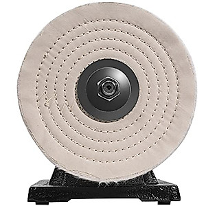 VEVOR Bench Buffer Polisher, 8 inch Buffing Machine 370W Motor with 3600 RPM, Heavy Duty Benchtop Lathe Polishing Machine for Jewelry, Wood, Silver, Amber, Metal, Jade