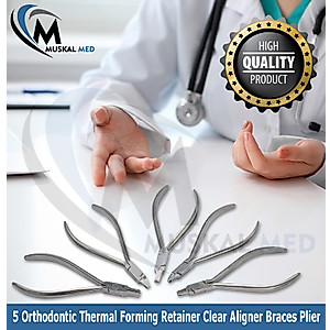 VISION TEK MED Orthodontic Dental Dimple Horizontal Plier Thermal Forming Retainer Clear Aligner Braces Plier