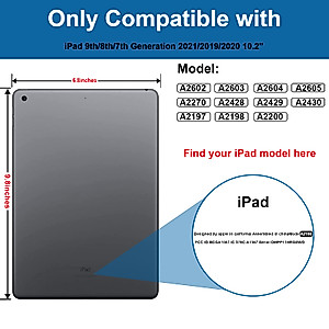 iPad 9th/8th/7th Generation Case for iPad 10.2 Inch Case with Pencil Holder,iPad Case Compatible with iPad 10.2 Inch 2021/2020/2019 Shock Resistant Rugged Case iPad Kids Case with 360° Swivel Stand