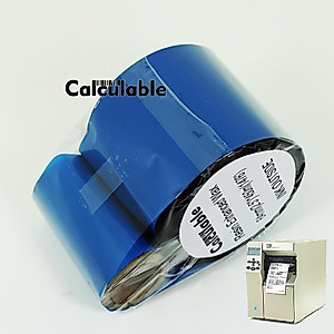 DEFMATE Black 2.52" x 1476' (64mmx450m) Thermal Transfer Wax Ribbon for Zebra Desktop Printer,TEC,DATAMAX,INTERMEC,Avery,Citizen,SATO,TSC,GODEX,ARGOX,BEIYANG,POSTEK