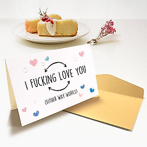 Funny Anniversary Card for Him Her, Naughty Birthday Card for Man Women, Valentine's Day Card, I Fucking Love You Card, Love Fucking You Card