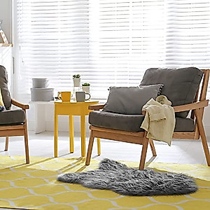 4 Pcs Christmas Faux Fur 10 x 20 Inch Faux Fur Fabric Squares Shaggy Fluffy Fabric Patches Ultra Soft Plush Craft and Hobby Fabric Craft Supply, Halloween Costume, Decoration (Grey)