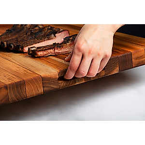 Terra Teak Extra Large Cutting Board 24 x 18 Inch - Thick Brazilian Teak Wood