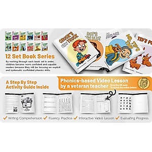 Decodable Readers: 15 Short Vowel Phonics Decodable Books for Beginning Readers Ages 4-7 Developing Decoders (Set 3)