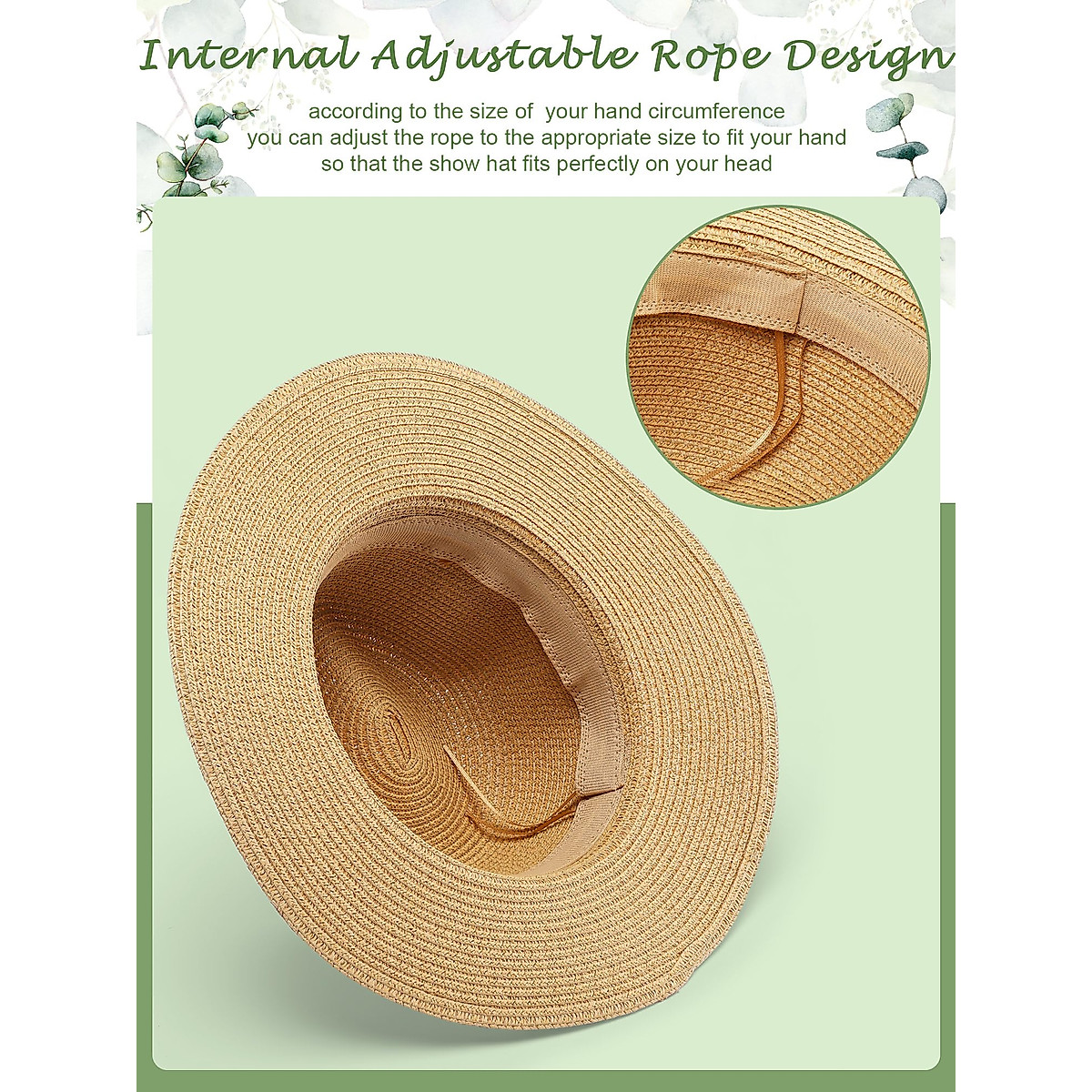 Silicherry 48 Pcs Straw Fedora Hat and Sunglasses Bulk 1920s Panama Style Fedora Eyeglasses for Havana Nights Beach Wedding Guest Gifts Party Supplies