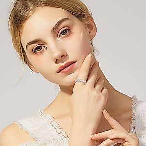 BEILIN Sterling Silver Spinner Fidget Daisy Rings for Women Stress Relieving Anxiety (8)