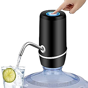 Water Dispenser for 5 Gallon Bottle, Electric Drinking Water Pump Portable Automatic Water Pump for Camping, Kitchen, Home, Office, Car, Fits for Indoor and Outdoor(Black)