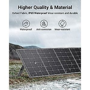 AFERIY Protable Solar Panels 200 Watt for Solar Generator with Kickstand, Foldable Mono Cell Solar Charger with USB DC Outputs for Phones Camera, (AF-S200)