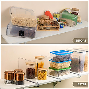 Utopia Home 8 Pack Acrylic Shelf Dividers for Closet Organizers and Storage - Closet Shelf Organizer for Clothes Storage and Organization - Clear Closet Dividers for Clothes, Purse, Handbags