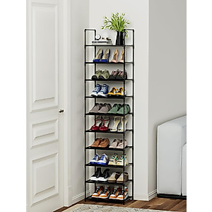 FIDUCIAL HOME 10 Tiers Shoe Rack 20-25 Pairs Sturdy Shoe Shelf