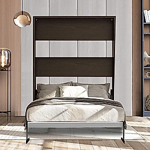 Murphy Bed Hardware Kit with Two-Stage Deluxe Gas Spring - Effortless to Pull Down & Fold Back, Smart Design Combining Scattered Parts for Heavy Duty Construction, DIY Murphy Bed Kit Queen Vertical