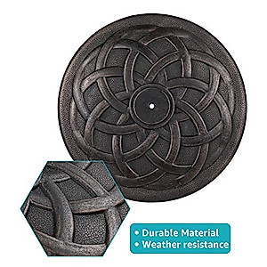 COBANA 23lb Patio Umbrella Base, Heavy Duty Round Outdoor Market Umbrella Stand Weight, Bronze
