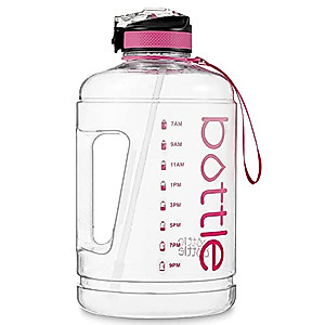 128oz Motivational Gallon Water Bottle With Straw & Big Handle - Ensure You Drink Enough Water Daily for Any Activity