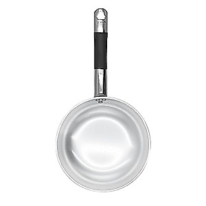 Pentole Agnelli Saltare Aluminium Blower Frying Pan 5 Mm. Thick with Cool Handle, Diameter 28 Cm, 28cm, Silver