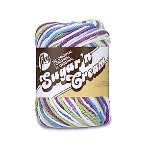 Lily Sugar 'N Cream The Original Ombre Yarn, 2oz, Gauge 4 Medium, 100% Cotton, Fruit Punch - Machine Wash & Dry