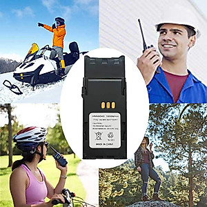 Teseko (Upgraded HNN9049 Two-Way Radio Battery Replacement(1800mAh,7.5V,NI-MH) for Motorola HNN9049 HNN9049A HNN9049AR HNN9049B HNN9049H A P1225 P1225 with Belt Clip