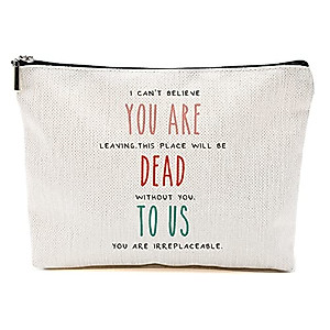 Coworker Leaving Gifts for Women, Retirement Gifts, Going Away Gifts, Coworker Goodbye Gift, Farewell Gifts for Coworkers, Friends, Boss, Funny Farewell Makeup Bag - I Can’t Believe You are Leaving