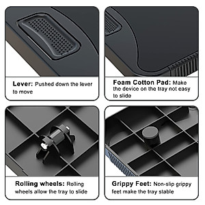 BVN Rolling Tray Appliance Slider: Sliding Tray for Coffee Maker, Coffee Maker Slider, Coffee Caddy, Coffee Pot Slider for Counter, Kitchen Appliances Blender Toaster Air Fryer Food Processors Mixer