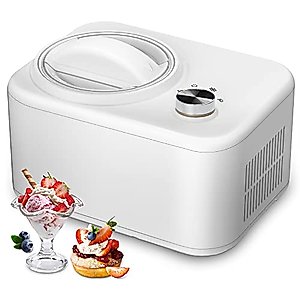 COWSAR Fully Automatic Ice Cream Maker with Built-in Compressor,Fruit Yogurt Machine Pre-freezing is No Needed,Removable Ice Cream Bowl, Easy Clean (CH-IC3908-1)