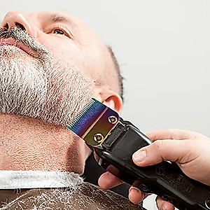 Professional Adjustable Clippers Blades, Carbon Steel Hair Clipper Replacement Blade for Wahl 8148, Wahl Senior Cordless Clipper, Wahl Magic Clipper, Pack of 2 (Taper Rainbow)