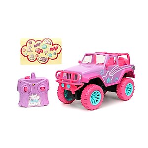 Jada Toys Like Nastya 1:16 Jeep RC Remote Control Cars Pink, Toys for Kids (32792)
