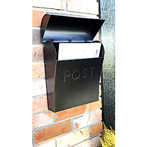 NACH Wall Mount Mailboxes for Outside, 11x4.5x12.5 in Cream White Mail Boxes for House Outside, Waterproof Mailbox - Vicki-Style Mail Box
