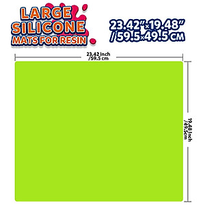 LEOBRO Silicone Mat for Resin Molds, 2 PCS 23.4”x 19.5”Large Silicone Mats for Resin Casting Molds, Thick Nonstick Silicone Mats for Crafts, Epoxy Resin, UV Resin, Silicone Painting Clay Mat