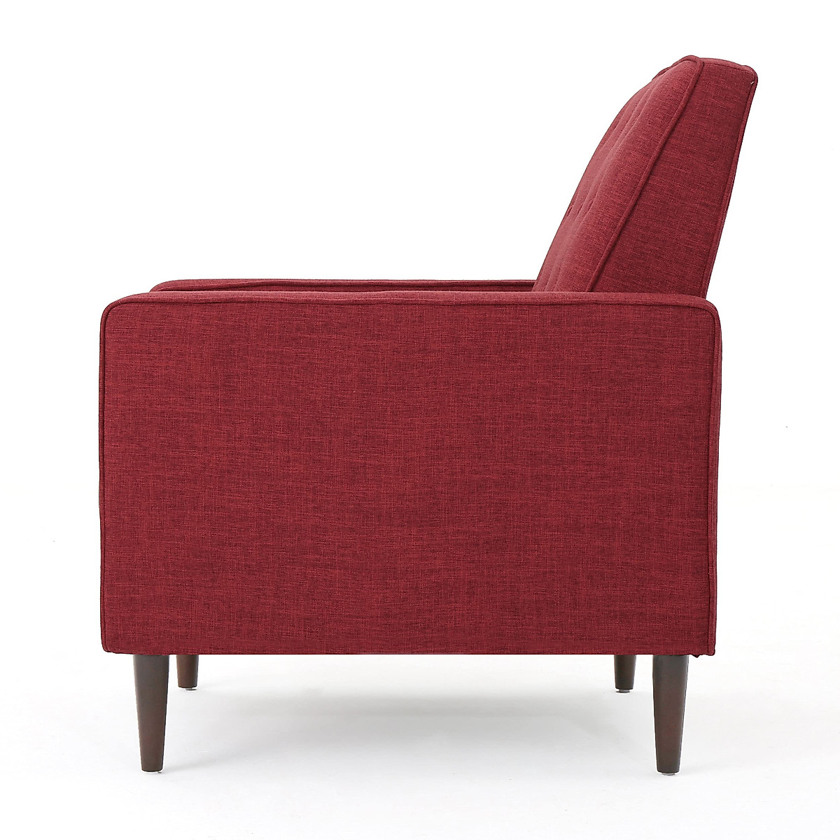 Christopher Knight Home GDFStudio Mason Mid-Century Modern Tuft Back Recliner (Qty of 1, Fabric/Red).