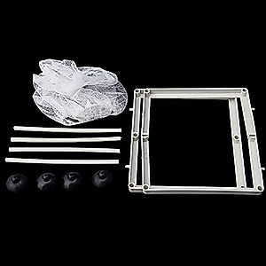 Large Fish Breeder Net with Suction Cups,Nylon Mesh Fish Fry Hatchery Breeder Isolation Box Separation Net for Fish/Plants/Shrimp Fish on Aquarium Tank