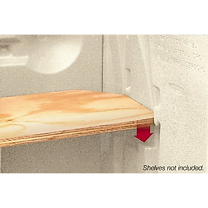 Rubbermaid Vertical Resin Weather Resistant Outdoor Storage Shed, 2x2.5 ft., Olive and Sandstone, for Garden/Backyard/Home/Pool