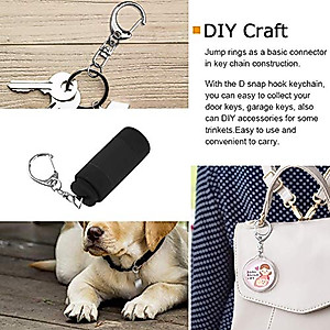 Roctee 50 pcs Lobster Clasp Key, Keychain Clip, Swivel Clasps Lanyard Snap Hook, DIY Crafts Key Chain, Lobster Claw Clasp (Silver)